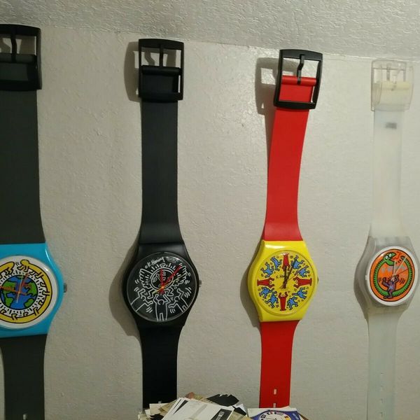 Swatch Watch Maxi Wall watches by Keith Haring Dan Komar Collection ...