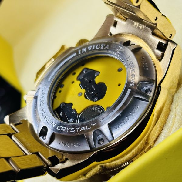 Invicta Reserve Limited Chronograph MOP Dial Gold Tone Watch -REF.17501 ...