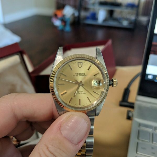 ROLEX TUDOR Prince OysterDate 74033 SS/14K Gold Men's 34mm Case ETA ...