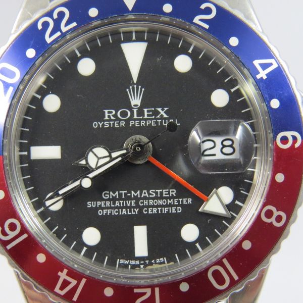 ROLEX GMT MASTER 1675 BLUE RED 40MM AUTOMATIC WATCH. HEAD ONLY - READ ...