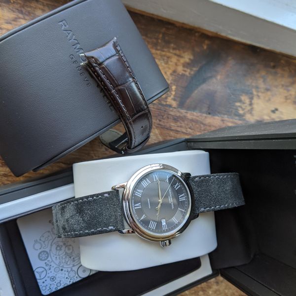 [$385 USD] FS Raymond Weil Maestro - Gray Dial - Mint - Full Kit - 39 ...