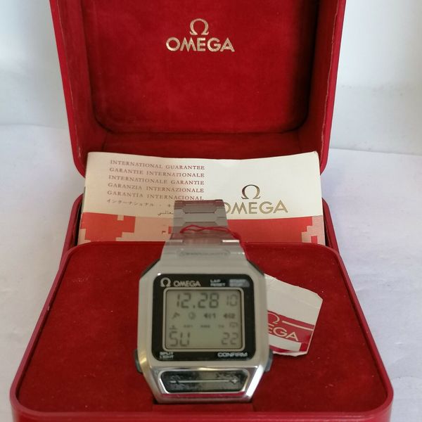 Vintage Omega Sensor Quartz, digital Chronograph watch, LCD 1970s Org ...