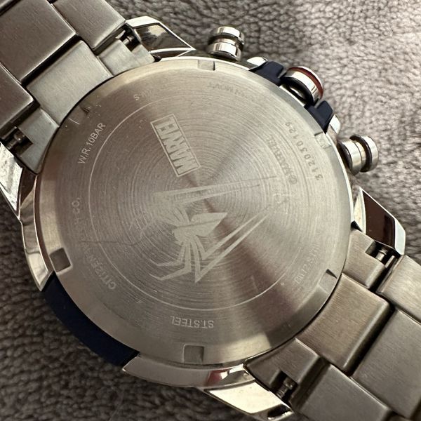 Citizen Marvel Spider-Man Eco-Drive Chronograph Blue Dial Men's Watch ...
