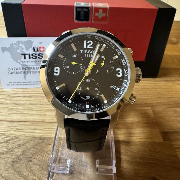 Tissot Prc 200 Chronograph Black / Silver Menâ s Watch T055417A | WatchCharts Marketplace