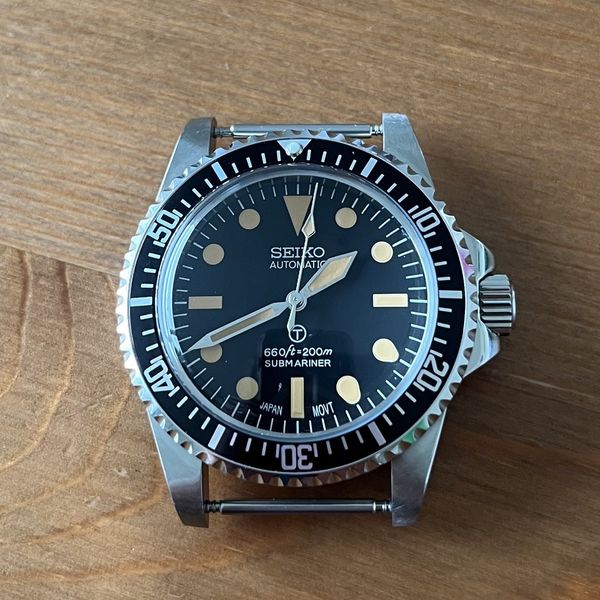 Seiko MilSub Mod - Black 40mm Custom Built NH35A Movement | WatchCharts ...