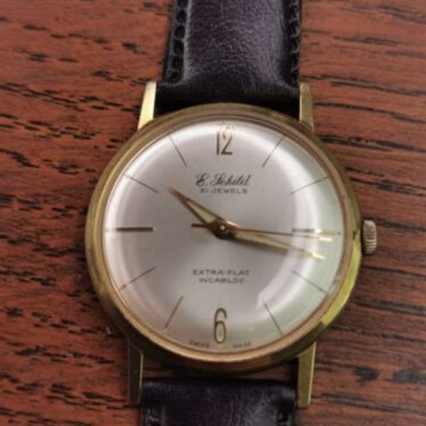 1950s E. Schild, ETA 2371, Mens Gold Plated Dress Watch, Keeping Time # ...