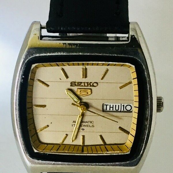 Vintage Seiko 5 Automatic Movement Day and Date Men's Wrist Watch ...