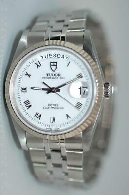 TUDOR PRINCE DATE-DAY 18K GOLD BEZEL WATCH ref. 76214 Daydate w box ...