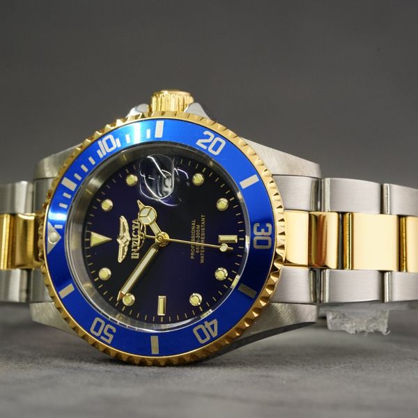 Blue Dial Invicta Pro Diver 40mm Mens Quartz TT Stainless Steel Wrist ...