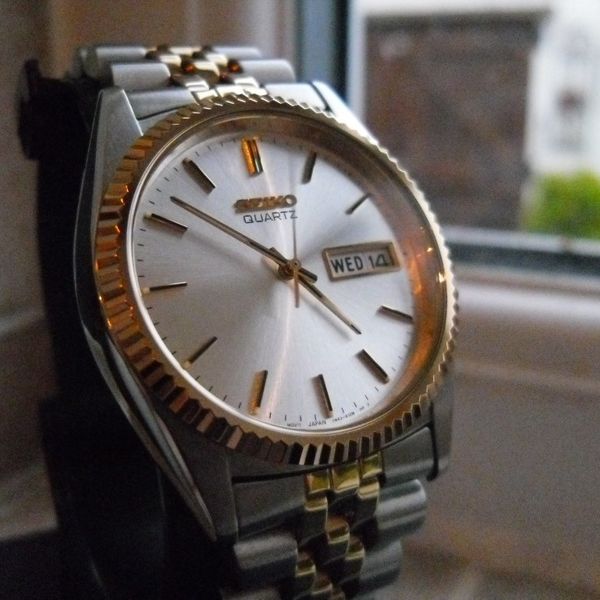 FS: PRICE DROP SGF204 Seiko Two tone day date, datejust presidential style watch, Quartz ...