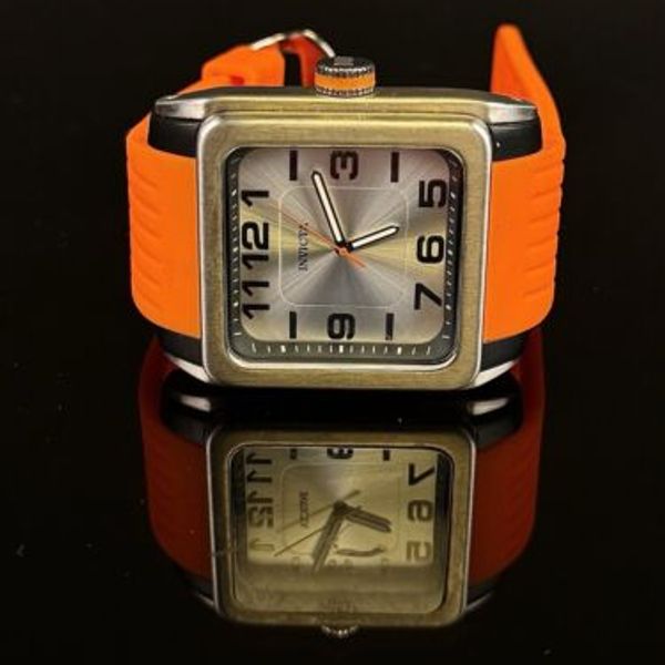 D50: Invicta BLU Watch Model #16441 Orange Band; Huge Square Face ...