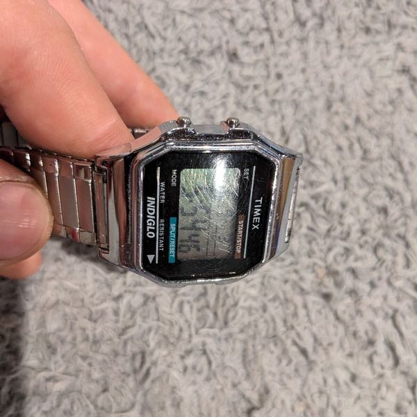 Timex Indiglo Watch 555 16 CR 2016 Cell Digital Chronograph ...