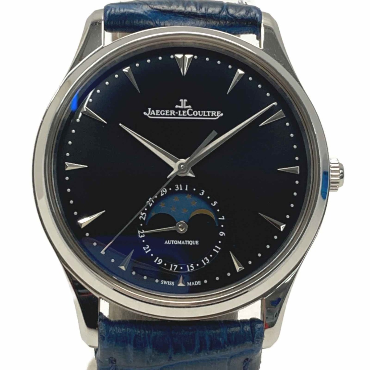 Used] JAEGER LECOULTRE Master Ultra Slim Moon Q1368470 Black Automatic ...