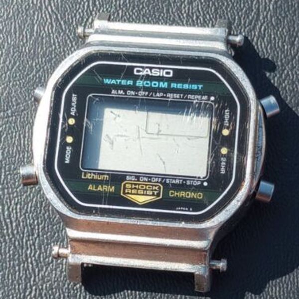 Vintage Casio G-Shock DW-5200 Alarm Chrono 200M Stainless 240 UNTESTED ...