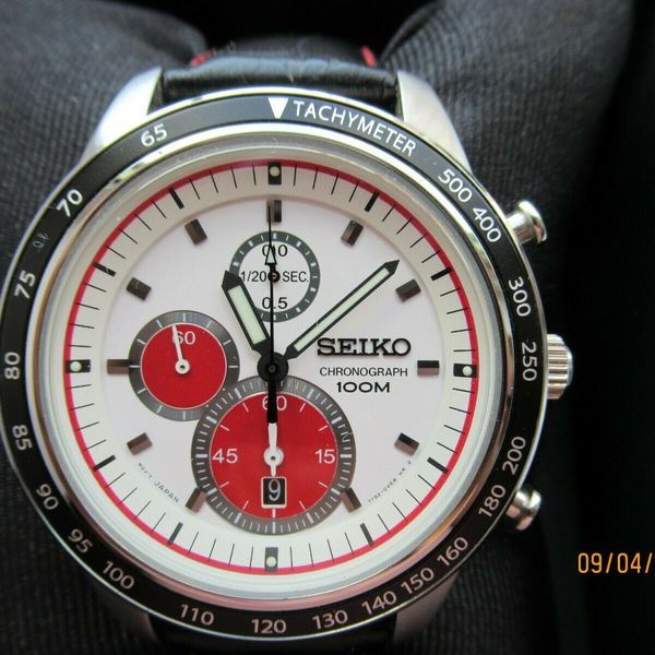 Seiko Panda Chronograph Tachymeter Boxed SNDD91 7T92-0NX0 RRP £285 SOLD ...
