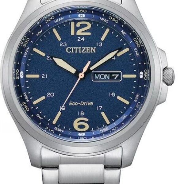 Citizen Men's Sport Casual Day/Date Eco-Drive Ring Silver Watch 44 MM ...