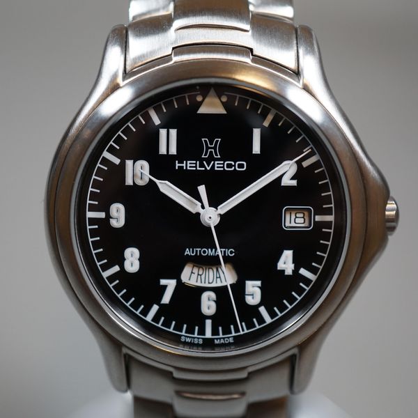 [WTS] Helveco ETA 2846-2 Black Dial Swiss Day Date Automatic Watch ...
