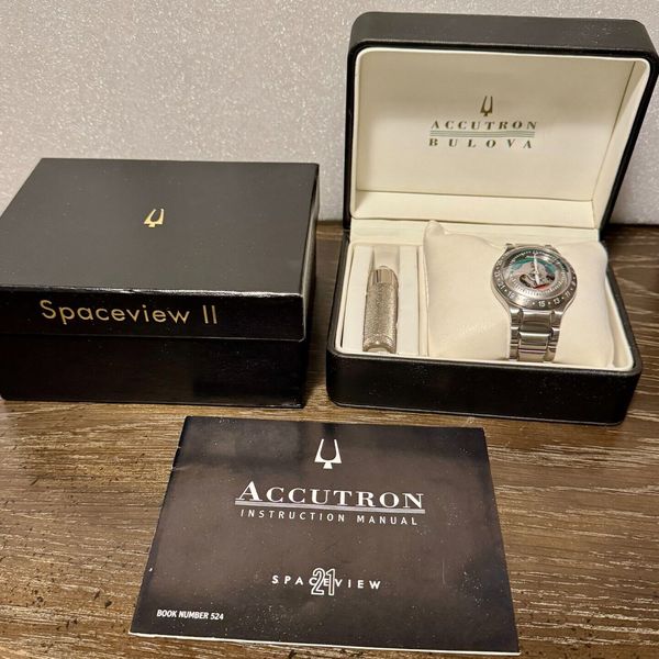 RARE Bulova Accutron 26B06 Spaceview 21 Kinetic Wrist Watch Limited ...