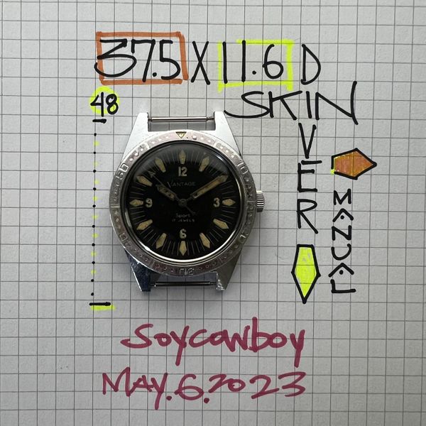 [WTS] Vantage Skin Diver jumbo & Serviced | WatchCharts Marketplace