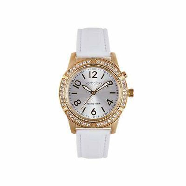 Verbalise Ladies Gold Talking Watch Embellished with Swarovski Crystals ...