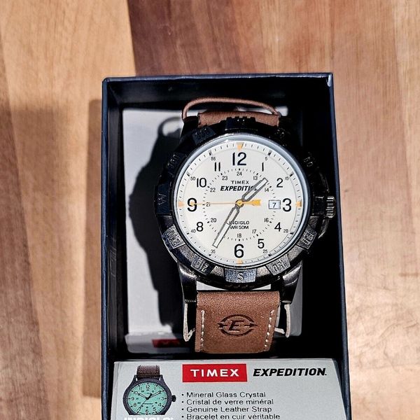Timex Men's Expedition Rugged Metal Watch with Natural Colour Dial ...