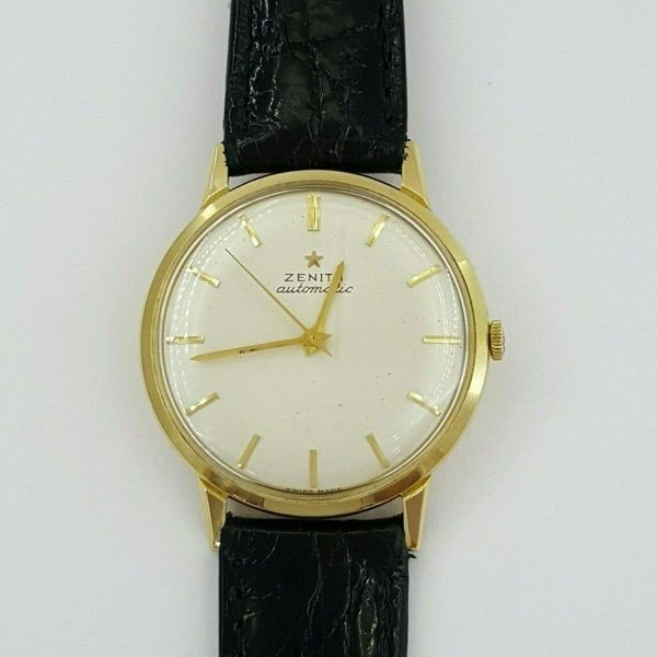 Vintage Zenith Automatic Watch 30.6 Grams 18K Yellow Gold Movement ...