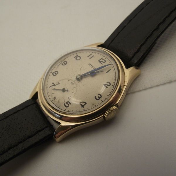 NICE VINTAGE 9CT GOLD ETERNA MID-SIZE GENTS WATCH. | WatchCharts ...
