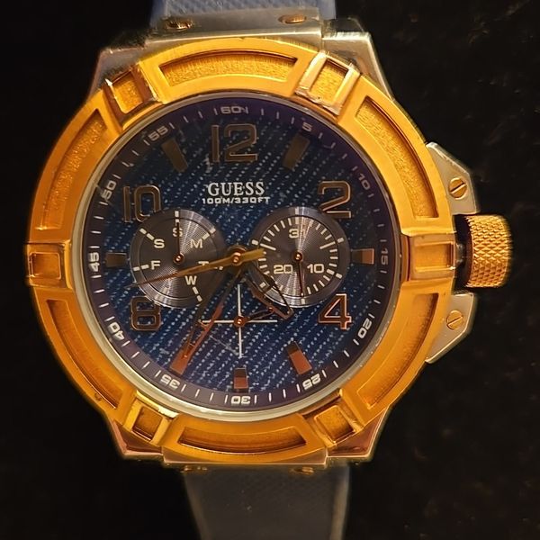 Guess Womens Rigor Multi Dial Silicon Strap Watch W0247G3 New Battery ...