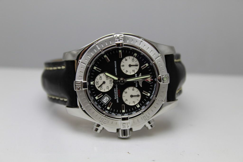 Breitling Chrono Colt A73380 41mm COSC Quartz w/ OEM Leather - Full ...