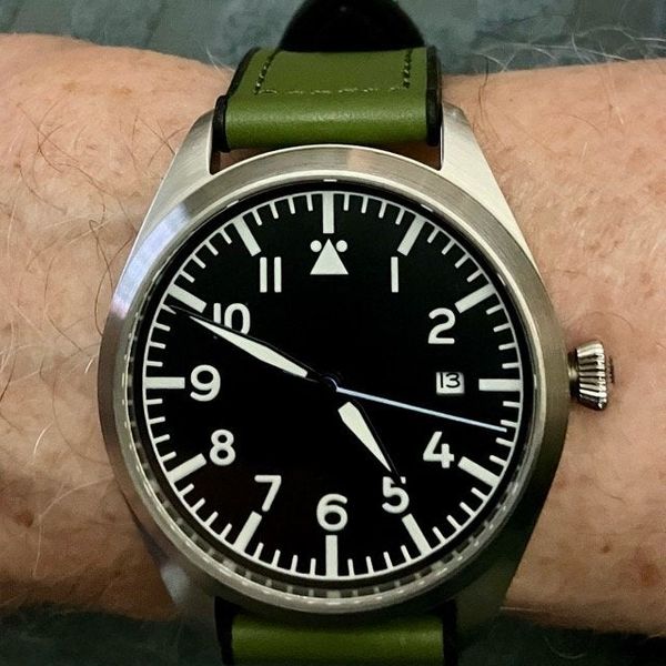 FS: Flieger Type A Pilot Watch Black Dial 40mm Miyota 8215 Hacking ...