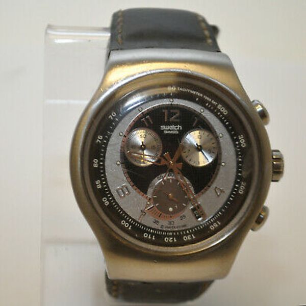 Vintage SWATCH IRONY 4 Jewels V8 Chronograph Watch 47mm Swiss Made ...