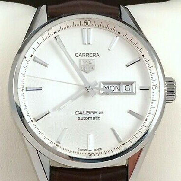 2017 Tag Heuer Carrera Calibre 5 Mens Watch Automatic Day Date Model WAR201B-0 | WatchCharts ...