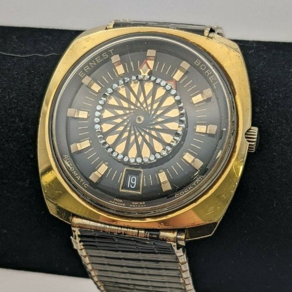 Ernest Borel Automatic Watch Cocktail Synchron Kaleidoscope Date Mens ...