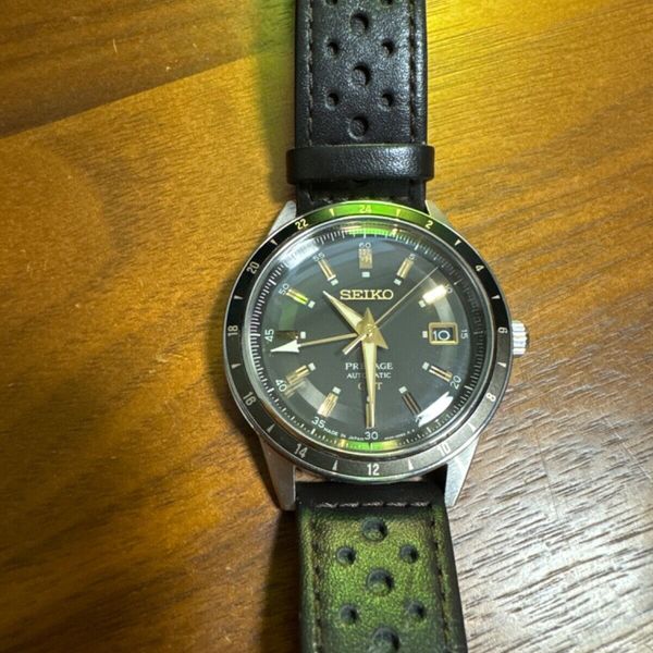 Seiko Presage Style60's GMT SSK013 Menâ s Watch with Fume Dial ...