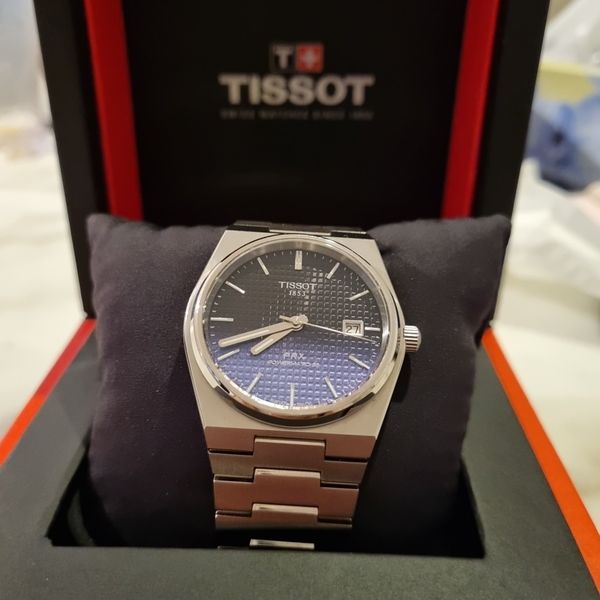 Tissot Prx With Gradient Dial With Colour Flip Blue To Purple In Great ...