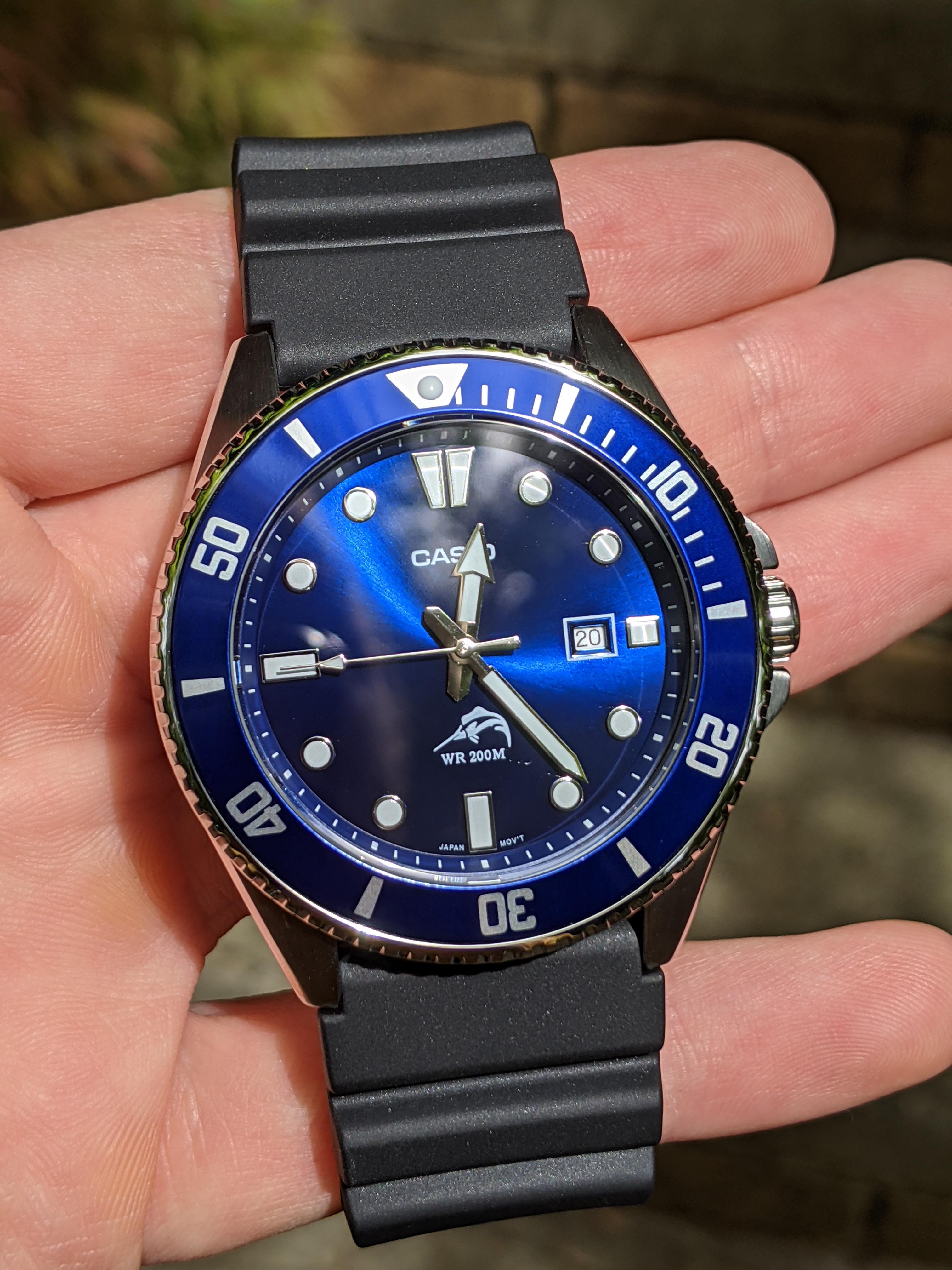 [WTS] Casio Marlin 42mm Sunburst Blue $85 | WatchCharts Marketplace