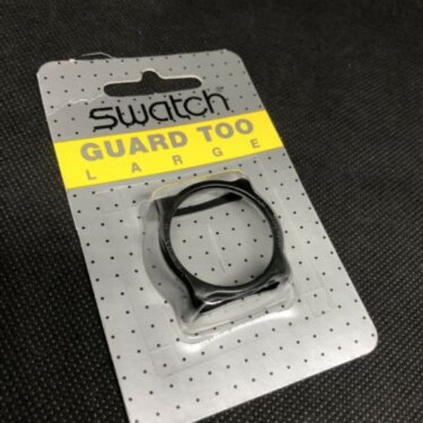 New Rare Vintage Swatch Watch Guard Too Large Black In Blister Package ...