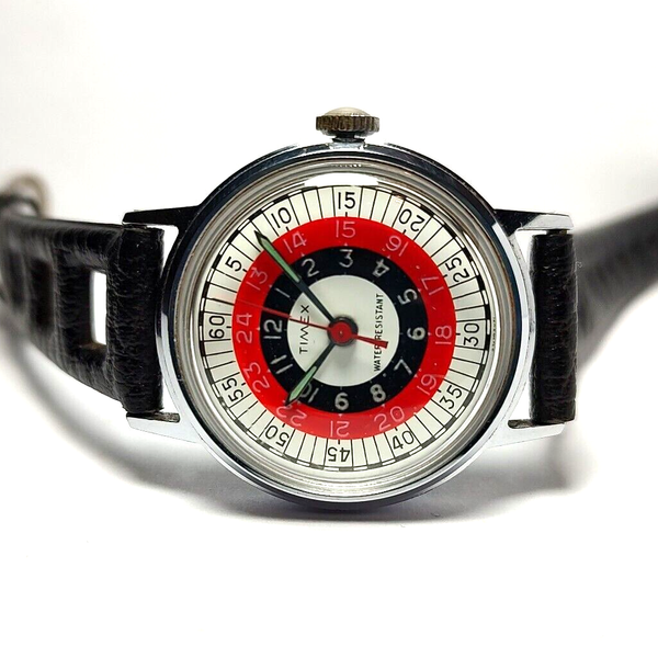 TIMEX Sprite Bullseye Manual Wind Watch 1971 Vintage Runs | WatchCharts ...