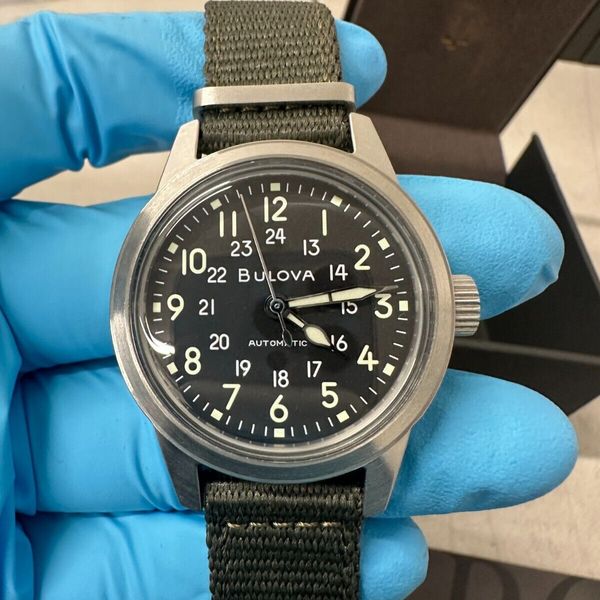 Bulova VWI Special Edition HACK Automatic Black Dial Men's Watch 96A259 ...