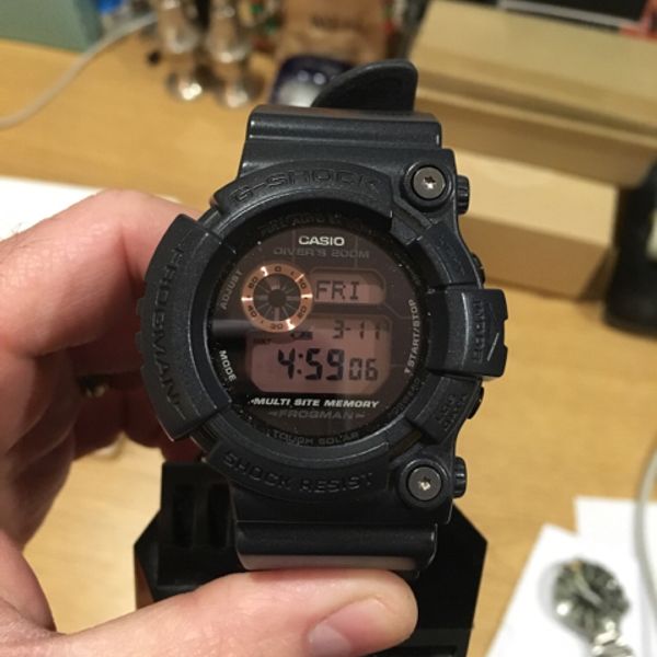 Casio G-Shock Frogman GW-200MS Men in Rustty Black with extra strap ...