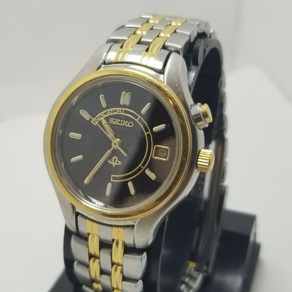 Seiko Kinetic 3m22 0B29 Black dial; new battery. Ladies watch | WatchCharts