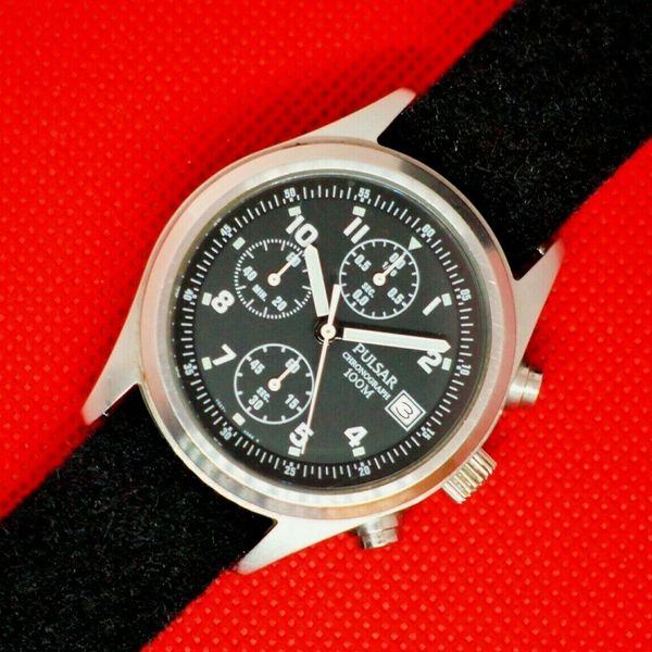 Rare Pulsar Seiko Military PILOT Chronograph watch, V657, Date ...