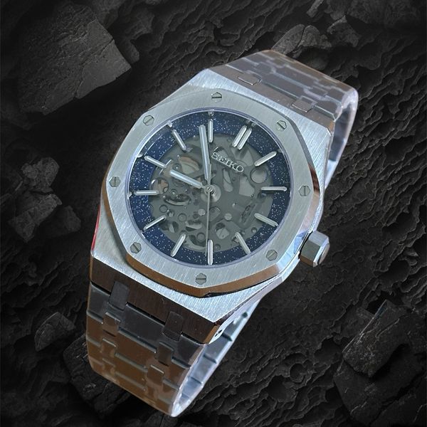 Seiko Mod 41mm Seikoak NH72 Skeleton Starry Dial | WatchCharts Marketplace