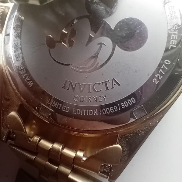 Invicta Disney Special Edition Gold Watch | WatchCharts Marketplace