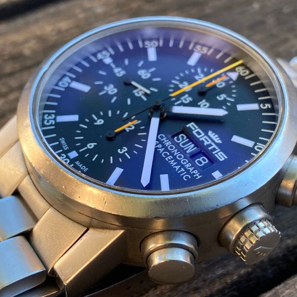 Fortis spacematic chronograph vintage full set rare day date automatic ...
