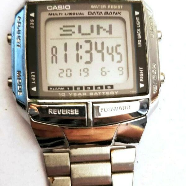 CASIO DB-360 Mod[2515] Databank-30 5-Alarms 13-Languages Digital Men's ...
