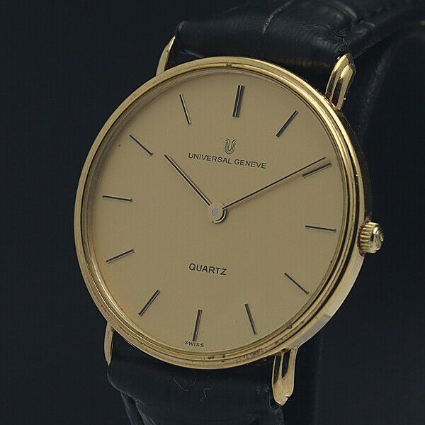 UNIVERSAL GENEVE Watch 547 110 Quartz 18K Gold Plated T2898 ...