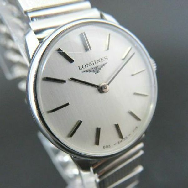 LONGINES 805 / 1115 Hand Winding Watch Silver St.Steel SWISS MADE [6103 ...