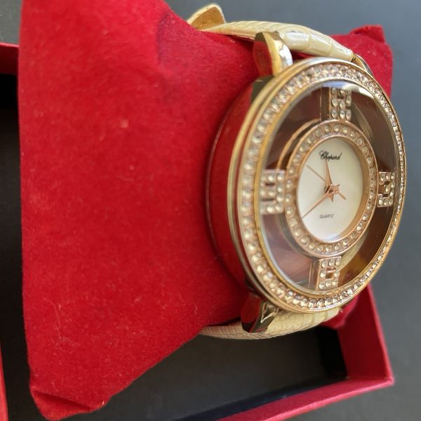 Chopard Logo watch white/gold Gemeve Swiss Made | WatchCharts Marketplace