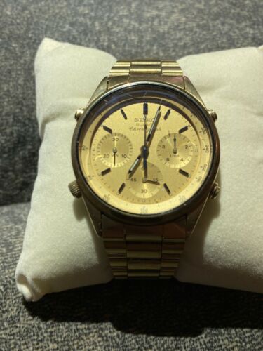 Seiko 7a28-7029 Vintage Quartz Chronograph - Gold - Excellent Condition. | WatchCharts